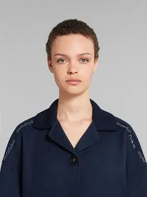 Marni Decorative-stitching Wool-blend Shirt Jacket