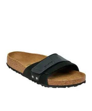 BIRKENSTOCK Oita Suede Slides - Black