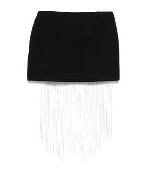 Patrizia Pepe Rhinestone Tassel Mini Skirt