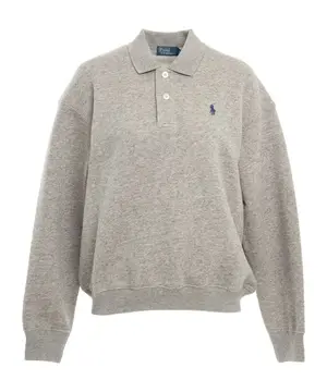 Polo Ralph Lauren Logo Embroidered Polo Shirt - Gray