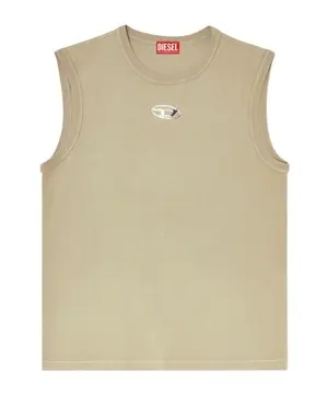 DIESEL® Oval-d Cotton Tank Top - Beige