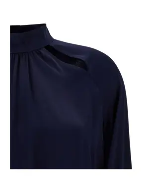 SEMICOUTURE Hollowed Out Long-sleeved Blouse