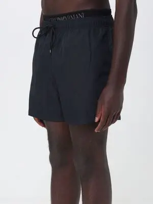 EA7 Logo Detail Drawstring Swim Shorts