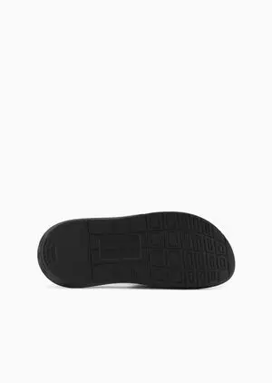 Emporio Armani Rubber Slides With Embossed Logo