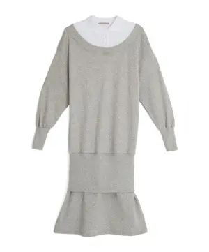 Paloma Wool Long Sleeve Collared Ribbed Dress