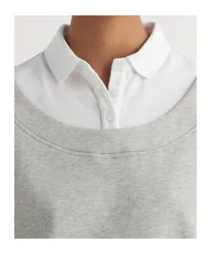 Paloma Wool Long Sleeve Collared Ribbed Dress