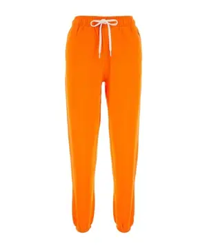 Polo Ralph Lauren Logo Embroidered Drawstring Track Pants - Orange