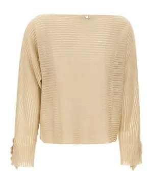 Liu Jo Striped Ruffled Top