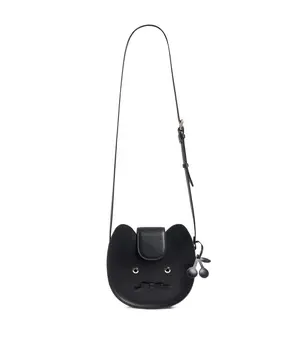 Bonpoint Juro Cat-face Bow Shoulder Bag - Black