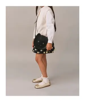 Bonpoint Juro Cat-face Bow Shoulder Bag
