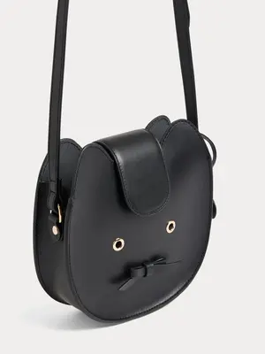 Bonpoint Juro Cat-face Bow Shoulder Bag