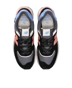 NEW BALANCE 574 Paneled Lace-up Sneakers - Black