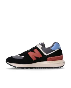 NEW BALANCE 574 Paneled Lace-up Sneakers - Black