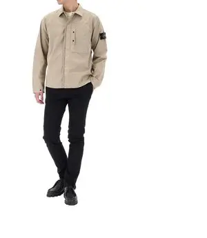 Stone Island Compass Patch Long-sleeve Overshirt
