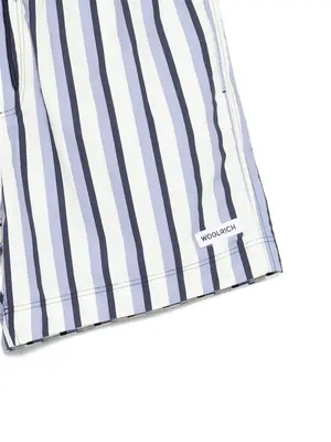 Woolrich Striped Drawstring Swim Shorts