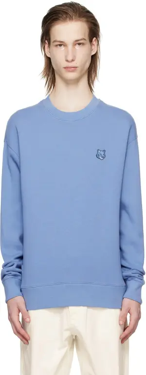 Maison Kitsuné Fox Head Patch Crewneck Sweatshirt