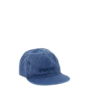 Pinko Logo Embroidered Denim Balletto Cap