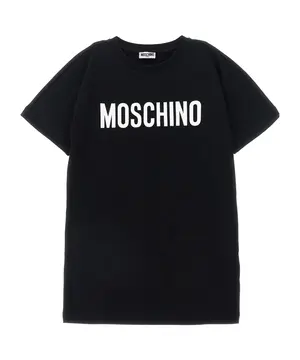 Moschino Logo Print Dress - Black