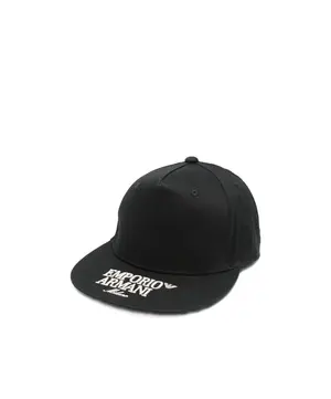 Emporio Armani Embroidered Logo Baseball Hat - Black