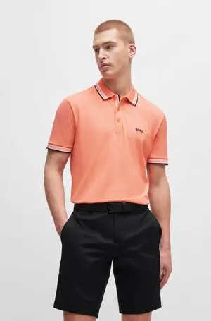 Hugo Boss Logo-embroidered Piqué Polo Shirt