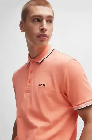 Hugo Boss Logo-embroidered Piqué Polo Shirt