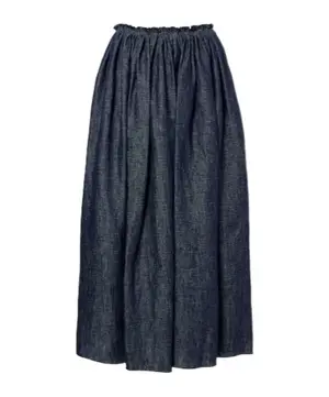 Gabriela Hearst Eloran Linen Midi Skirt - Black