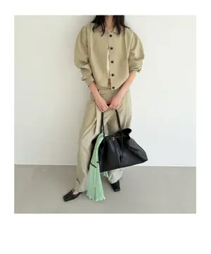 LOW CLASSIC Belted Double Waist Trousers