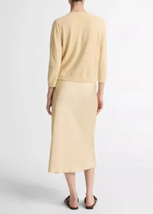 Vince Matte Satin Slip Skirt