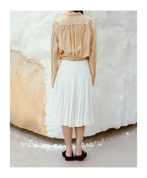 LOW CLASSIC Pleated Midi Skirt