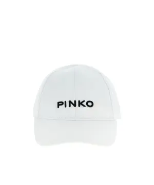 Pinko Logo Embroidered Break Dance Baseball Cap - White