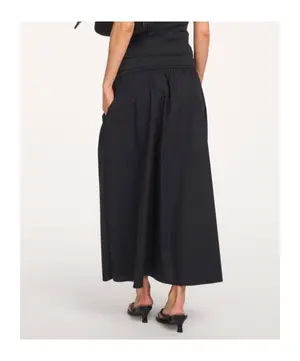 SAMSOE SAMSOE Elastic Waist Midi Skirt