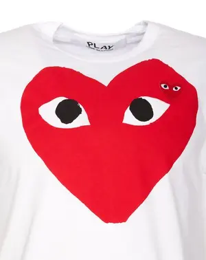 Play Comme Des Garcon Comme Des Garçons Play Heart Logo Printed Crewneck T-shirt