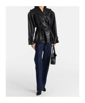 Magda Butrym Long-sleeved Leather Jacket