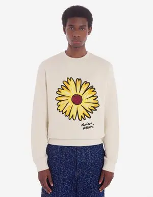 Maison Kitsuné Sunflower Print Crewneck Sweatshirt