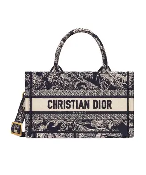 Dior Mini Book Tote With Strap - Blue