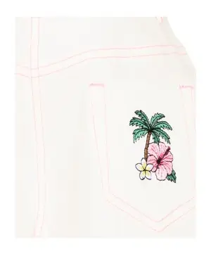 Monnalisa Embroidered Raw-cut Shorts