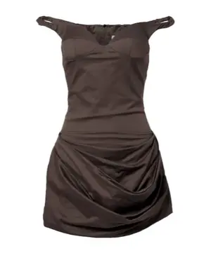 Magda Butrym Off-the-shoulder Dress - Brown
