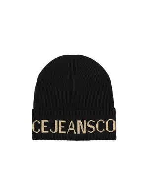 Versace Logo Beanie Hat - Black