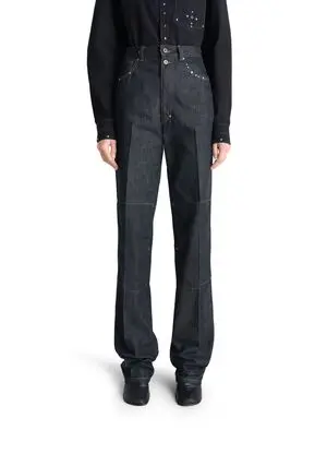 LEMAIRE Straight High-waisted Pants With Studs