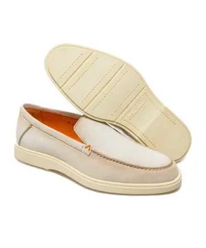 Santoni Almond-toe Slip-on Loafers