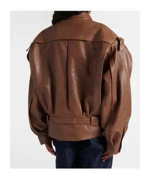 Magda Butrym Long-sleeved Leather Jacket