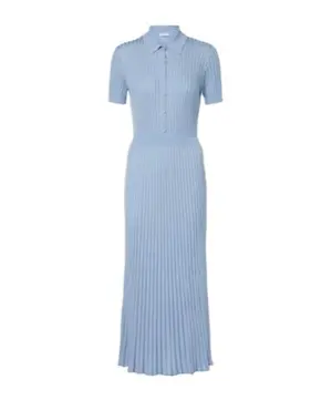 Gabriela Hearst Gabriela Hearst Amor Ribbed-Knit Silk And Cashmere Maxi Dress Blue