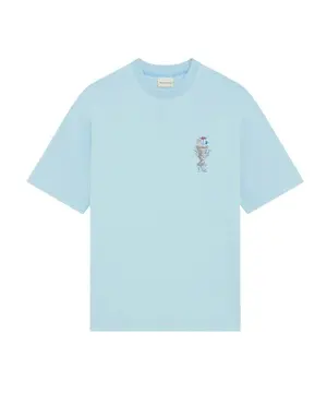 Drole De Monsieur Le Vase Crewneck T-shirt - Light Blue