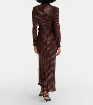 Alessandra Rich Polka-dot Midi Dress
