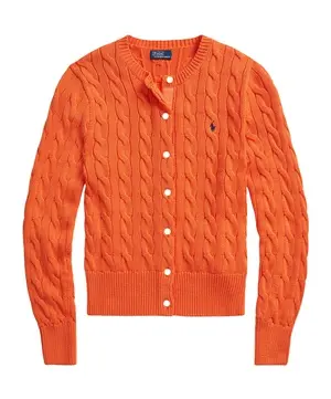Polo Ralph Lauren Embroidered Knit Cardigan - Orange