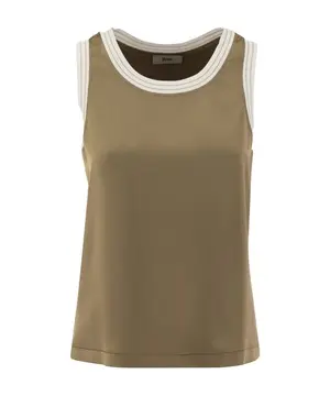 Herno Crewneck Tank Top - Green
