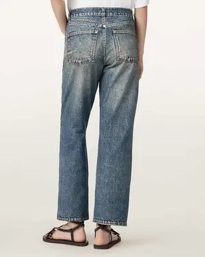 ALLSAINTS Distressed Straight Leg Jeans