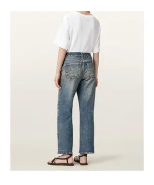 ALLSAINTS Distressed Straight Leg Jeans