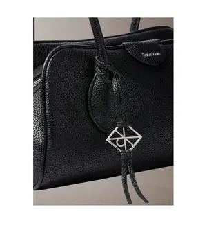 Calvin Klein Emblem Logo Pebble Shoulder Bag