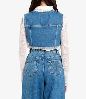 Philosophy Di Lorenzo Serafini V-neck Denim Vest